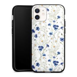 DeinDesign iPhone 12 Handy Silikon H&uuml;lle Case schwarz Handyh&uuml;lle Flowers Muster Flower