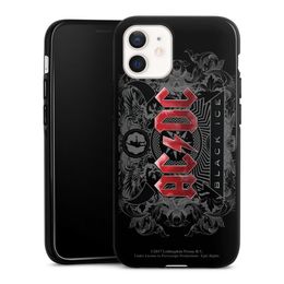 DeinDesign iPhone 12 mini Handy Silikon H&uuml;lle Case schwarz Handyh&uuml;lle Merchandise Black Ice Acdc