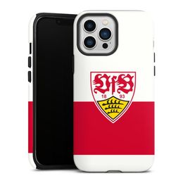DeinDesign iPhone 13 Pro Max Handy Panzer Handyh&uuml;lle robuste Outdoor H&uuml;lle Schutzh&uuml;lle matt Vfb Stuttgart Logo Official Licensed Product Tough Case