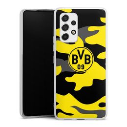 DeinDesign Galaxy A53 5G Handy Silikon H&uuml;lle Case transparent Handyh&uuml;lle Merchandise Bvb Borussia Dortmund Silikon Case