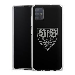 DeinDesign Galaxy A51 Handy Silikon H&uuml;lle Case transparent Handyh&uuml;lle Official Licensed Product Vfb Stuttgart Logo Silikon Case