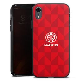 DeinDesign iPhone Xr Handy Silikon H&uuml;lle Case schwarz Handyh&uuml;lle Mainz 05 Official Licensed Product Merchandise