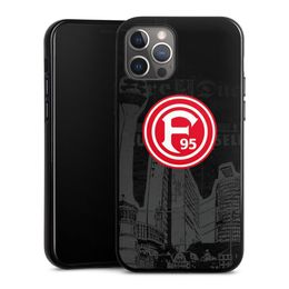 DeinDesign iPhone 12 Pro Handy Silikon H&uuml;lle Case schwarz Handyh&uuml;lle Logo Official Licensed Product Fortuna D&uuml;sseldorf