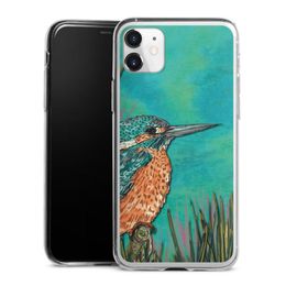 DeinDesign iPhone 11 Handy Slim Case Silikon Handyh&uuml;lle transparent H&uuml;lle extra d&uuml;nn Painting Animals Bird Silikon Slim Case