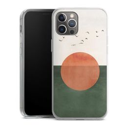 DeinDesign iPhone 12 Pro Max Handy Silikon H&uuml;lle Case transparent Handyh&uuml;lle Sunshine Bird Sunset Silikon Case