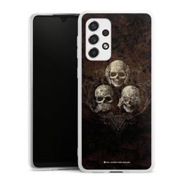 DeinDesign Galaxy A33 5G Handy Silikon H&uuml;lle Case transparent Handyh&uuml;lle Gothic Skulls Art Silikon Case