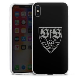 DeinDesign iPhone Xs Max Handy Silikon H&uuml;lle Case transparent Handyh&uuml;lle Official Licensed Product Vfb Stuttgart Logo Silikon Case