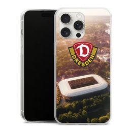DeinDesign iPhone 15 Pro Max Handy Silikon H&uuml;lle Case transparent Handyh&uuml;lle Sgd Sg Dynamo Dresden Stadium Silikon Case