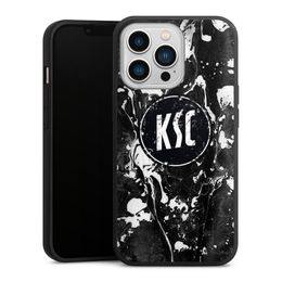 DeinDesign iPhone 13 Pro Handy Premium Silikon H&uuml;lle Handyh&uuml;lle schwarz Case Karlsruher Sc Ksc Official Licensed Product Silikon Premium Case