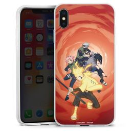 DeinDesign iPhone Xs Max Handy Silikon H&uuml;lle Case transparent Handyh&uuml;lle Naruto Shippuden Sasuke Sakura Silikon Case