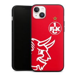 DeinDesign iPhone 14 Handy Premium Silikon H&uuml;lle Handyh&uuml;lle schwarz Case Star Devil 1. Fc Kaiserslautern Silikon Premium Case