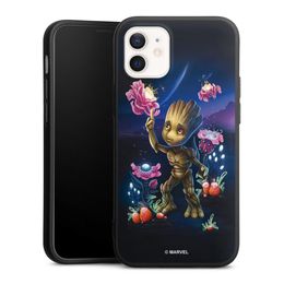 DeinDesign iPhone 12 mini Handy Premium Silikon H&uuml;lle Handyh&uuml;lle schwarz Case Baby Groot Marvel Guardians Of The Galaxy Silikon Premium Case