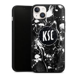 DeinDesign iPhone 14 Handy Premium Silikon H&uuml;lle Handyh&uuml;lle schwarz Case Karlsruher Sc Ksc Official Licensed Product Silikon Premium Case