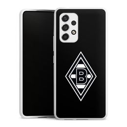 DeinDesign Galaxy A53 5G Handy Silikon H&uuml;lle Case wei&szlig; Handyh&uuml;lle Coat Of Arms Gladbach Borussia M&ouml;nchengladbach Silikon Case