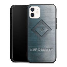 DeinDesign iPhone 12 mini Handy Premium Silikon H&uuml;lle Handyh&uuml;lle schwarz Case Metallic Look Hsv Hamburger Sv Silikon Premium Case