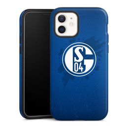 DeinDesign iPhone 12 mini Handy Panzer Handyh&uuml;lle robuste Outdoor H&uuml;lle Schutzh&uuml;lle gl&auml;nzend Schalke 04 Official Licensed Product Fc Schalke 04 Tough Case