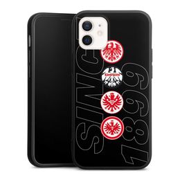 DeinDesign iPhone 12 mini Handy Premium Silikon H&uuml;lle Handyh&uuml;lle schwarz Case Eagle Logo Eintracht Frankfurt Silikon Premium Case