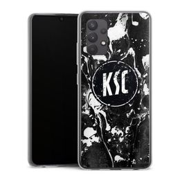 DeinDesign Galaxy A32 4G Handy Silikon H&uuml;lle Case transparent Handyh&uuml;lle Karlsruher Sc Ksc Official Licensed Product Silikon Case