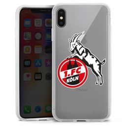 DeinDesign iPhone Xs Max Handy Silikon H&uuml;lle Case transparent Handyh&uuml;lle Transparent Logo 1. Fc K&ouml;ln Silikon Case