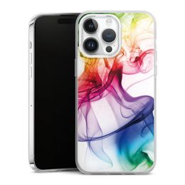 DeinDesign iPhone 14 Pro Max Handy Silikon H&uuml;lle Case transparent Handyh&uuml;lle Rainbow Colour Water Silikon Case