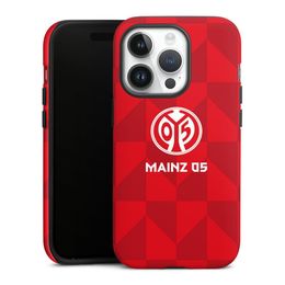 DeinDesign iPhone 14 Pro Handy Panzer Handyh&uuml;lle robuste Outdoor H&uuml;lle Schutzh&uuml;lle matt Mainz 05 Official Licensed Product Merchandise Tough Case