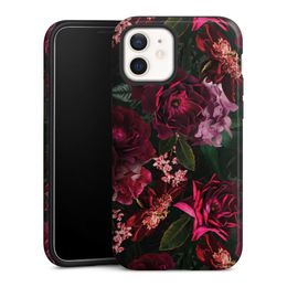 DeinDesign iPhone 12 mini Handy Panzer Handyh&uuml;lle robuste Outdoor H&uuml;lle Schutzh&uuml;lle gl&auml;nzend Blossom Flowers Rose Tough Case