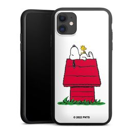 DeinDesign iPhone 11 Handy Premium Silikon H&uuml;lle Handyh&uuml;lle schwarz Case Snoopy Peanuts Official Licensed Product Silikon Premium Case