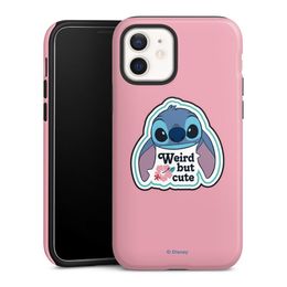 DeinDesign iPhone 12 mini Handy Panzer Handyh&uuml;lle robuste Outdoor H&uuml;lle Schutzh&uuml;lle gl&auml;nzend Lilo & Stitch Disney Sayings Tough Case