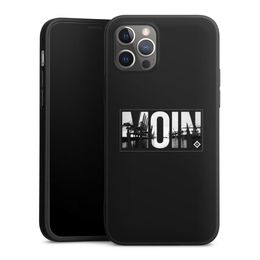 DeinDesign iPhone 12 Pro Handy Premium Silikon H&uuml;lle Handyh&uuml;lle schwarz Case Hamburger Sv Hsv Official Licensed Product Silikon Premium Case