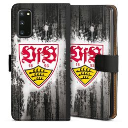 DeinDesign Galaxy S20 Handy Klapph&uuml;lle Handyh&uuml;lle aus Kunst Leder schwarz Flip Case Official Licensed Product Vfb Stuttgart Bundesliga Sideflip mit Lasche