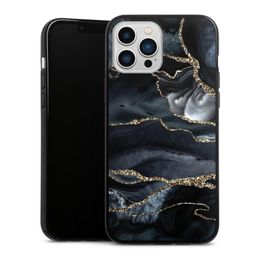 DeinDesign iPhone 13 Pro Max Handy Silikon H&uuml;lle Case schwarz Handyh&uuml;lle Marble Trends Glitzer