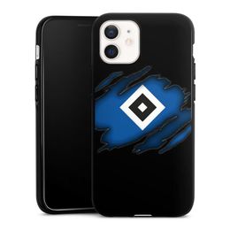 DeinDesign iPhone 12 Handy Silikon H&uuml;lle Case schwarz Handyh&uuml;lle Official Licensed Product Hsv Hamburger Sv