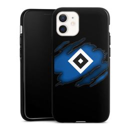 DeinDesign iPhone 12 mini Handy Silikon H&uuml;lle Case schwarz Handyh&uuml;lle Official Licensed Product Hsv Hamburger Sv