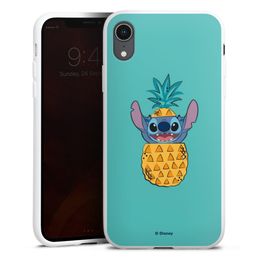 DeinDesign iPhone Xr Handy Silikon H&uuml;lle Case wei&szlig; Handyh&uuml;lle Disney Lilo & Stitch Pineapple Silikon Case