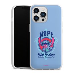 DeinDesign iPhone 13 Pro Handy Silikon H&uuml;lle Case wei&szlig; Handyh&uuml;lle Disney Sayings Lilo & Stitch Silikon Case