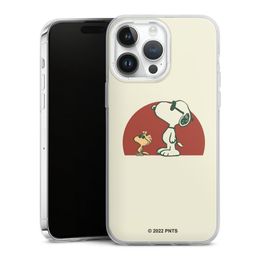 DeinDesign iPhone 14 Pro Max Handy Silikon H&uuml;lle Case transparent Handyh&uuml;lle Snoopy Official Licensed Product Kindheit Silikon Case