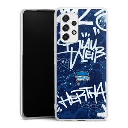 DeinDesign Galaxy A53 5G Handy Silikon H&uuml;lle Case transparent Handyh&uuml;lle Hertha Bsc Official Licensed Product Graffiti Silikon Case