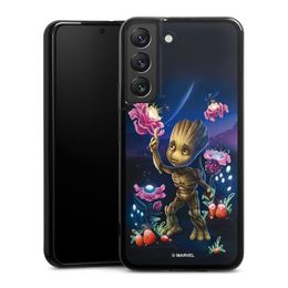 DeinDesign Galaxy S22 Handy Slim Case extra d&uuml;nn Silikon Handyh&uuml;lle schwarz H&uuml;lle Baby Groot Marvel Guardians Of The Galaxy Silikon Slim Case