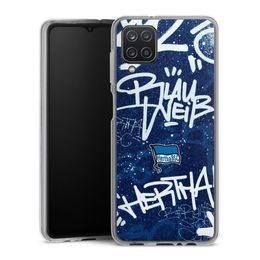 DeinDesign Galaxy A12 Handy Silikon H&uuml;lle Case transparent Handyh&uuml;lle Hertha Bsc Official Licensed Product Graffiti Silikon Case