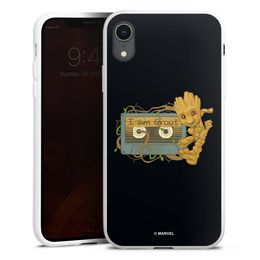 DeinDesign iPhone Xr Handy Silikon H&uuml;lle Case wei&szlig; Handyh&uuml;lle Guardians Of The Galaxy Groot Marvel Silikon Case