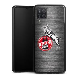DeinDesign Galaxy A12 Handy Silikon H&uuml;lle Case schwarz Handyh&uuml;lle Metallic Look Official Licensed Product 1. Fc K&ouml;ln