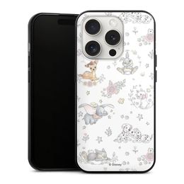 DeinDesign iPhone 15 Pro Handy Slim Case extra d&uuml;nn Silikon Handyh&uuml;lle schwarz H&uuml;lle Disney Dumbo Bambi Silikon Slim Case