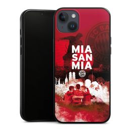 DeinDesign iPhone 14 Plus Handy Silikon H&uuml;lle Case schwarz Handyh&uuml;lle Mia San Mia Fcb Fc Bayern M&uuml;nchen