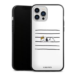 DeinDesign iPhone 13 Pro Max Handy Silikon H&uuml;lle Case schwarz Handyh&uuml;lle Snoopy Dog Peanuts