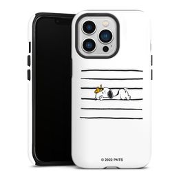 DeinDesign iPhone 13 Pro Handy Panzer Handyh&uuml;lle robuste Outdoor H&uuml;lle Schutzh&uuml;lle gl&auml;nzend Snoopy Dog Peanuts Tough Case