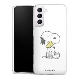 DeinDesign Galaxy S21 5G Handy Silikon H&uuml;lle Case transparent Handyh&uuml;lle Snoopy Love Peanuts Silikon Case