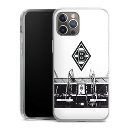 DeinDesign iPhone 12 Pro Max Handy Silikon H&uuml;lle Case transparent Handyh&uuml;lle Stadium Die Fohlen Borussia M&ouml;nchengladbach Silikon Case