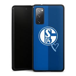 DeinDesign Galaxy S20 FE Handy Silikon H&uuml;lle Case schwarz Handyh&uuml;lle Fc Schalke 04 Heart