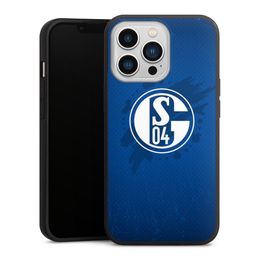 DeinDesign iPhone 13 Pro Handy Premium Silikon H&uuml;lle Handyh&uuml;lle schwarz Case Official Licensed Product Fc Schalke 04 Schalke 04 Silikon Premium Case