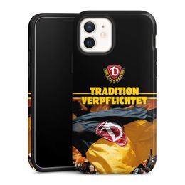 DeinDesign iPhone 12 mini Handy Panzer Handyh&uuml;lle robuste Outdoor H&uuml;lle Schutzh&uuml;lle gl&auml;nzend Sgd Sg Dynamo Dresden Merchandise Tough Case